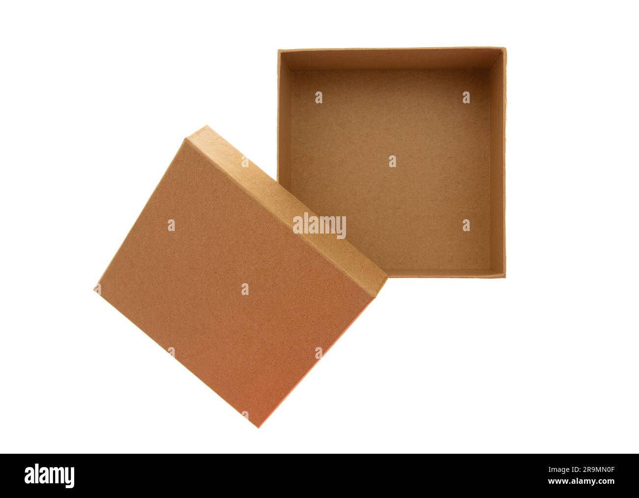 Gift box empty with open lid isolated white background, top view Stock ...