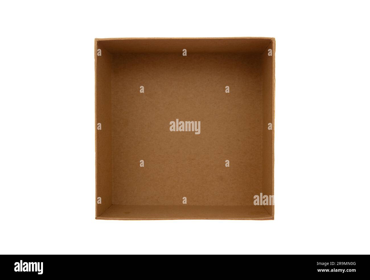 Gift box open empty isolated white background, top view Stock Photo - Alamy