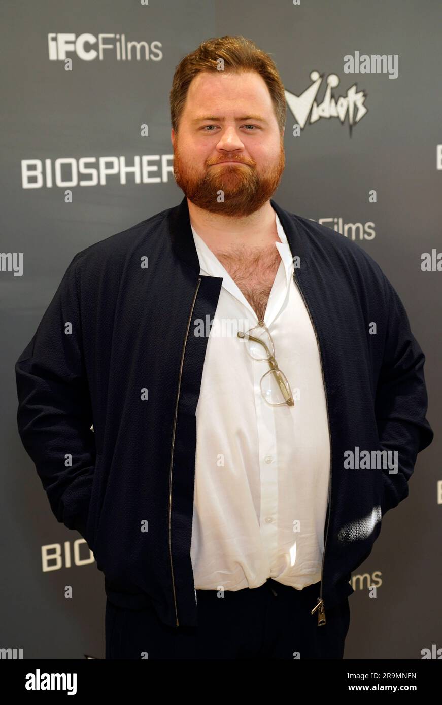 Paul Walter Hauser poses at the premiere of the film "Biosphere ...