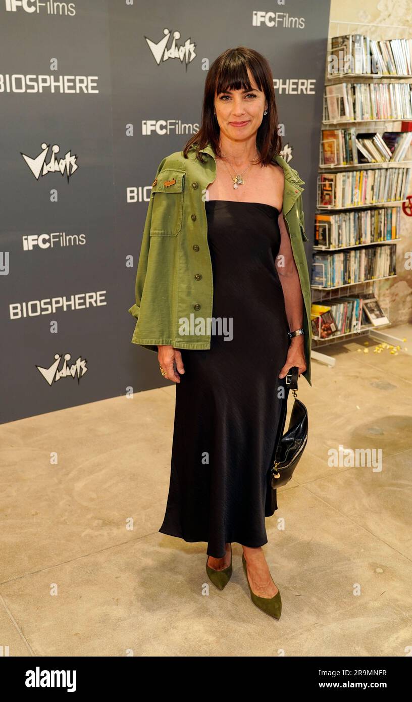 Constance Zimmer poses at the premiere of the film "Biosphere," Tuesday ...