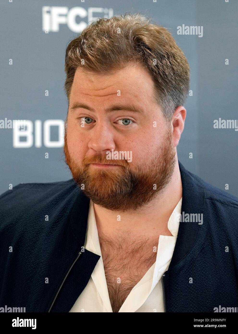 Paul Walter Hauser poses at the premiere of the film "Biosphere ...