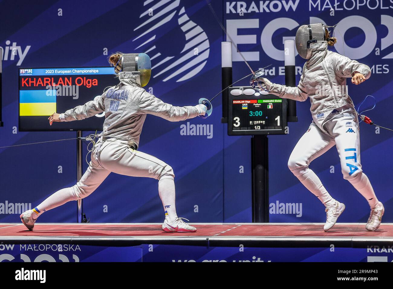 June 27, 2023: KRAKOW 2023-06-27.IGRZYSKA EUROPEJSKIE 2023 SZERMIERKA ...