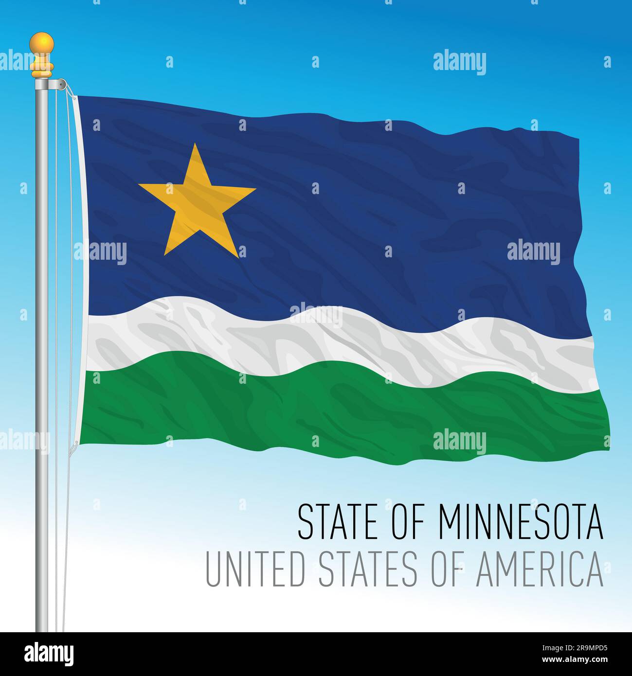 New proposed flag for the state of Minnesota, pennant, United States of ...