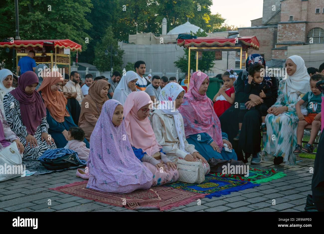 Sultanahmet, Istanbul, Turkey. 28th June, 2023. Muslims perform Eid ...