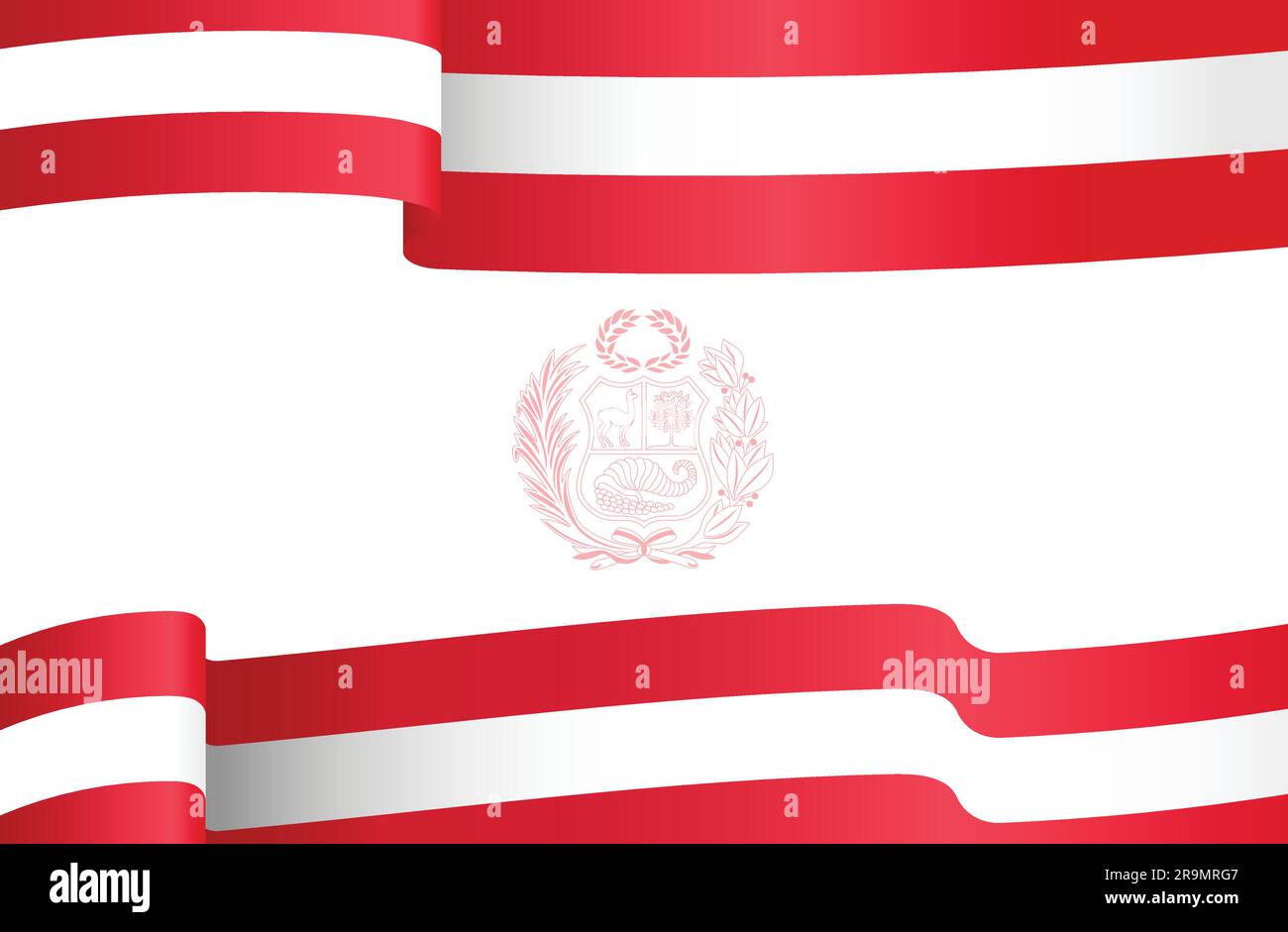 Happy Peru Independence Day Horizontal Banner Vector Illustration. July ...