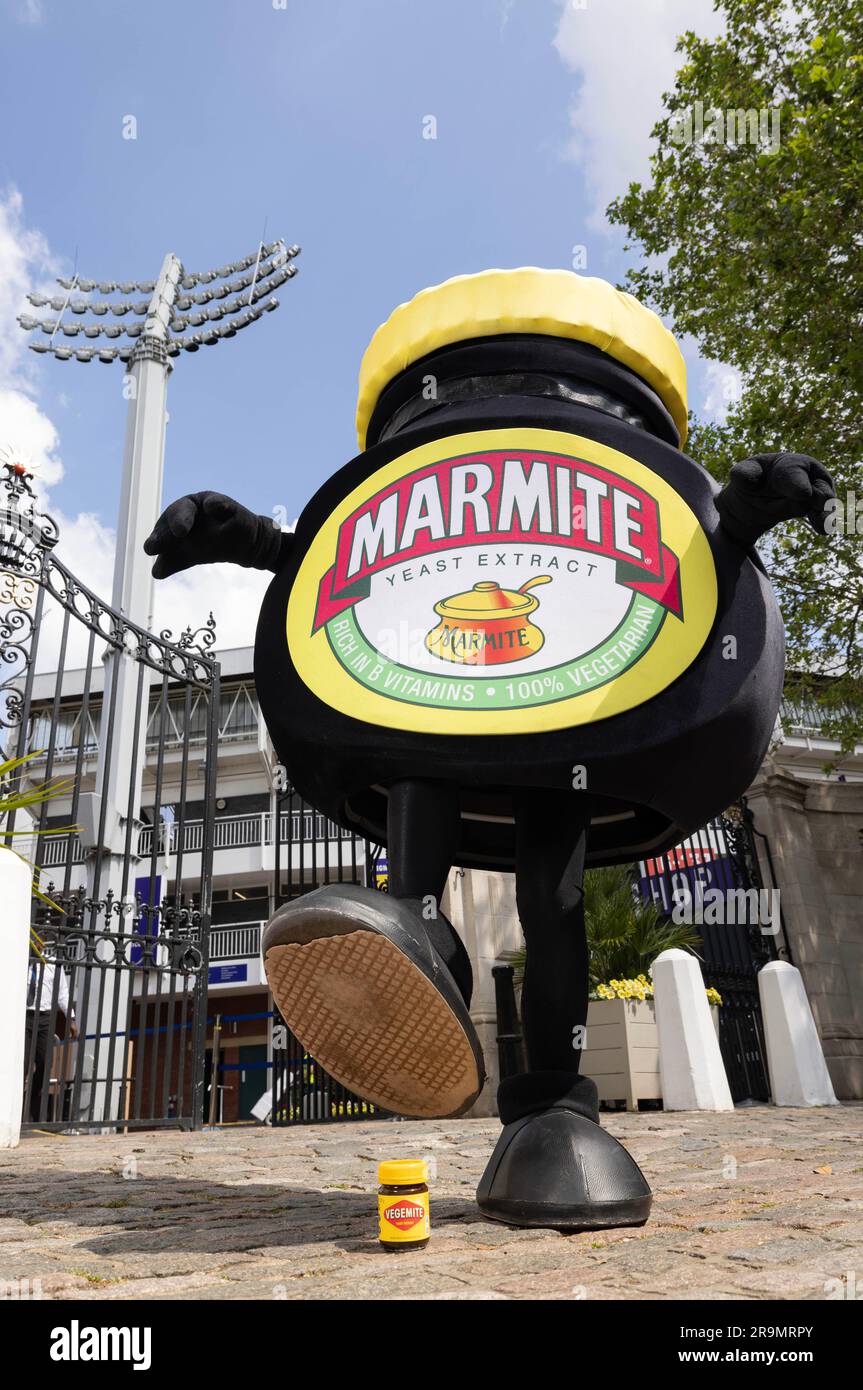 EDITORIAL USE ONLY Marmite's mascot 'Marmie' reignites the longstanding ...