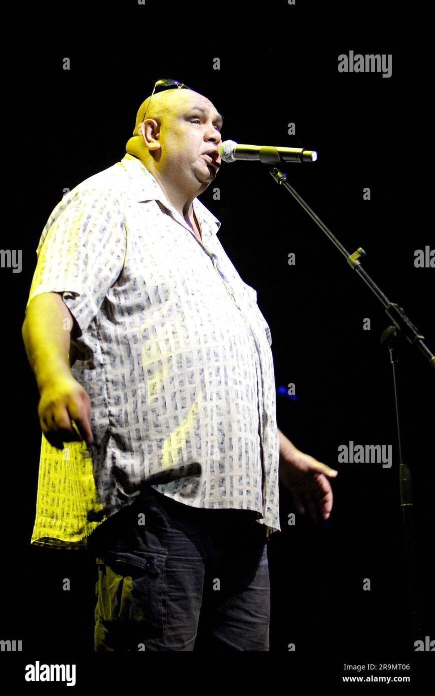 Australian Aboriginal artist Kutcha Edwards performs as part of the ...