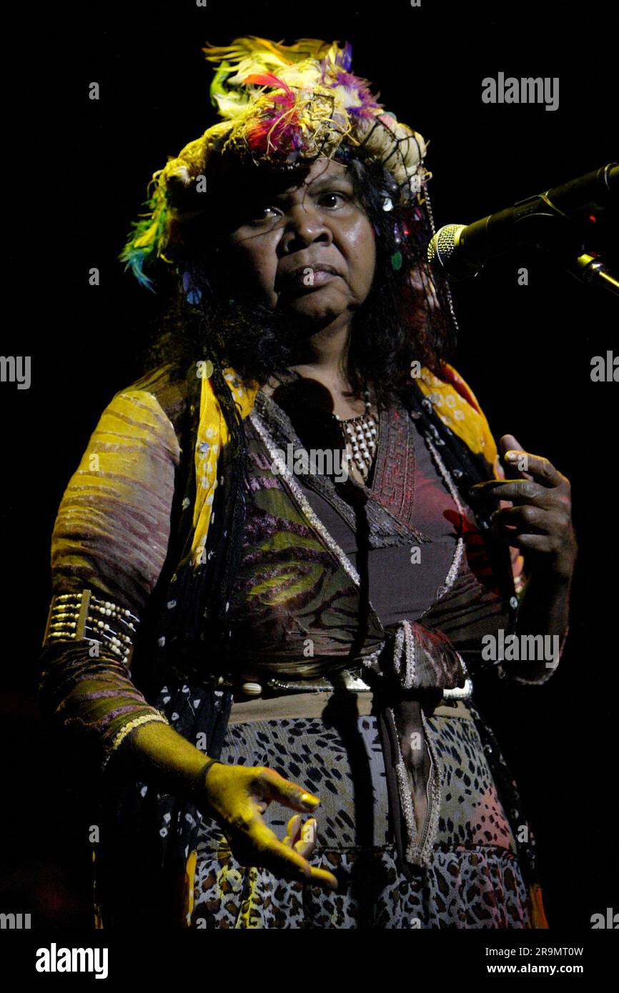 Australian Aboriginal artist Ruby Hunter performs as part of the multi ...