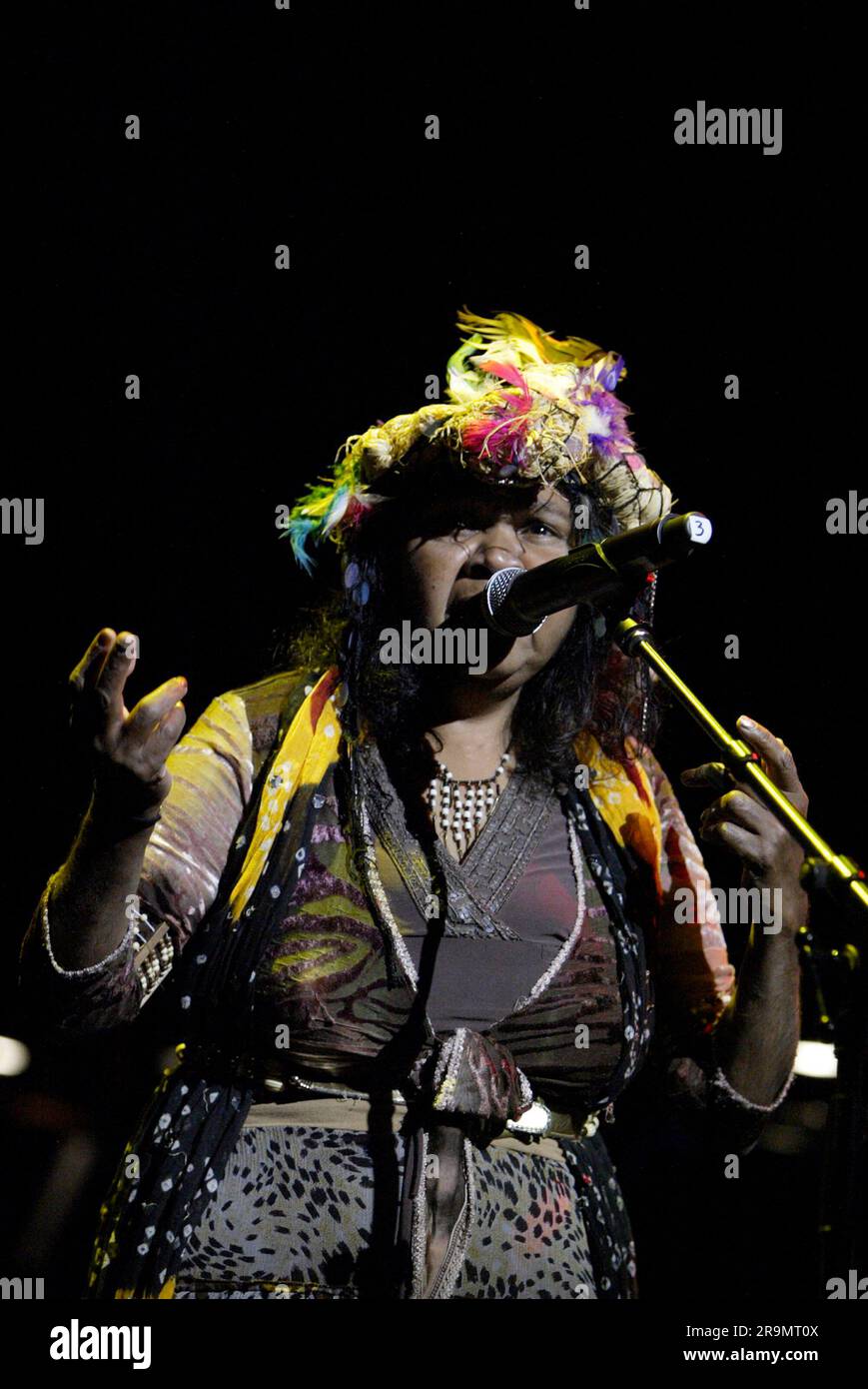 Australian Aboriginal artist Ruby Hunter performs as part of the multi ...