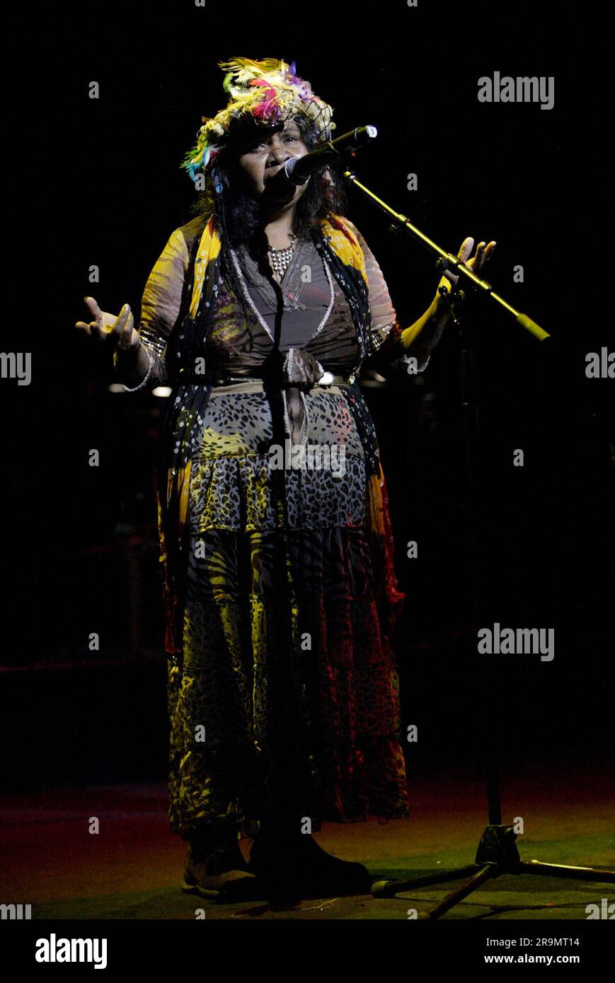 Australian Aboriginal artist Ruby Hunter performs as part of the multi ...