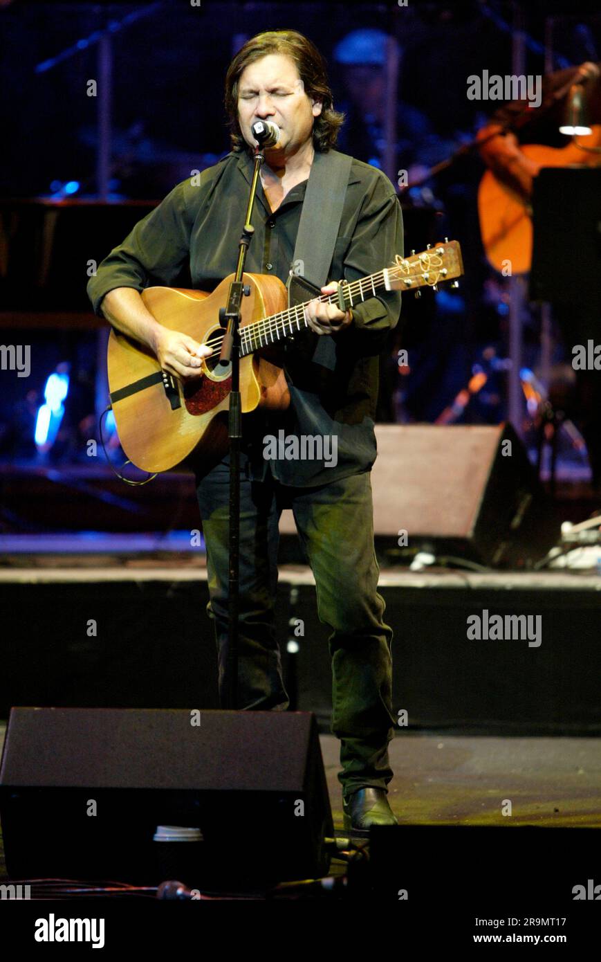 Australian Aboriginal artist Stephen Pigram performs as part of the ...
