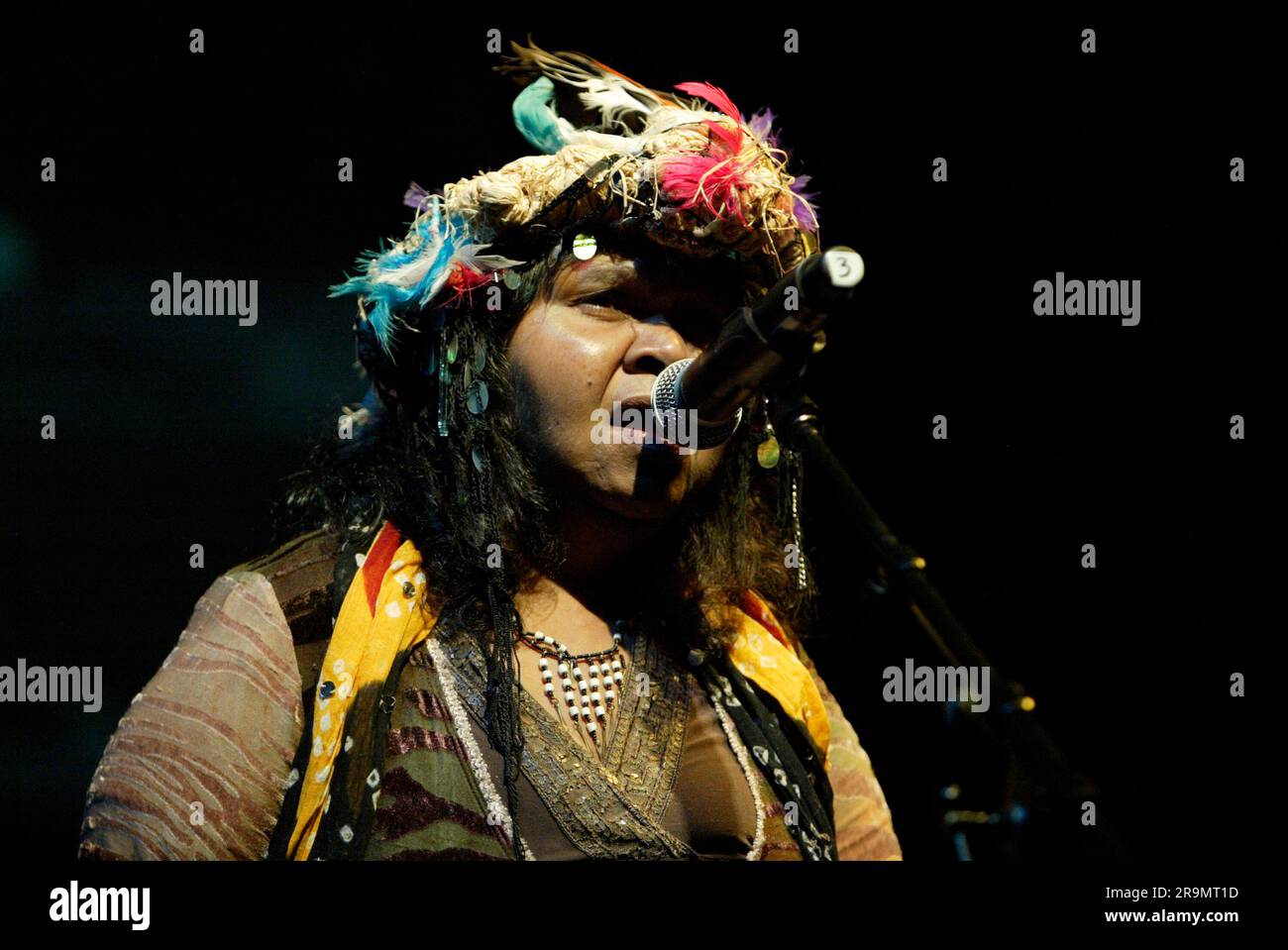 Australian Aboriginal artist Ruby Hunter performs as part of the multi ...