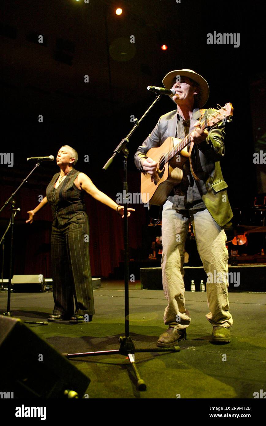 Shane Howard and Lou Bennett perform as part of the multi-media ...