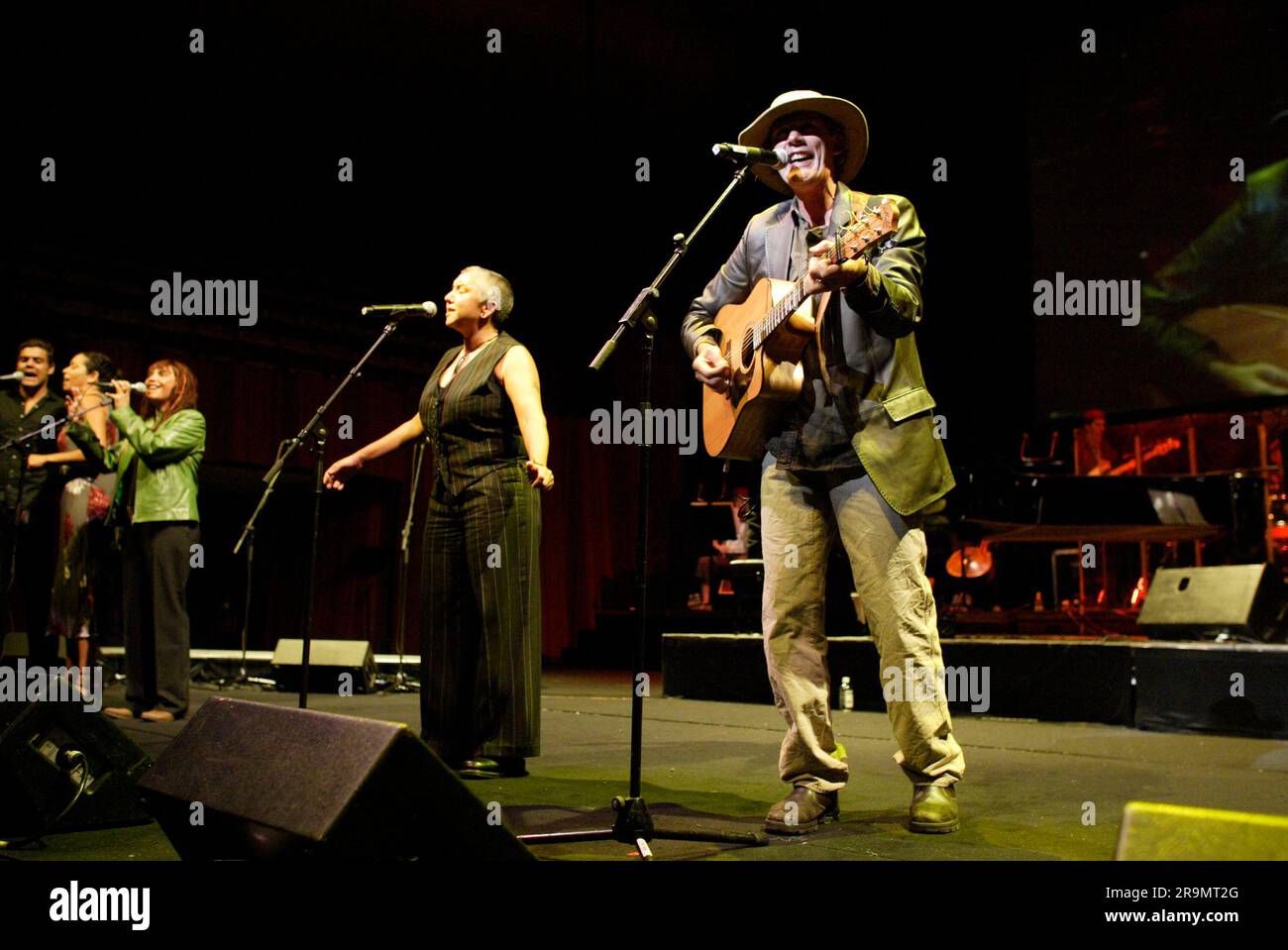 Shane Howard and Lou Bennett perform as part of the multi-media ...