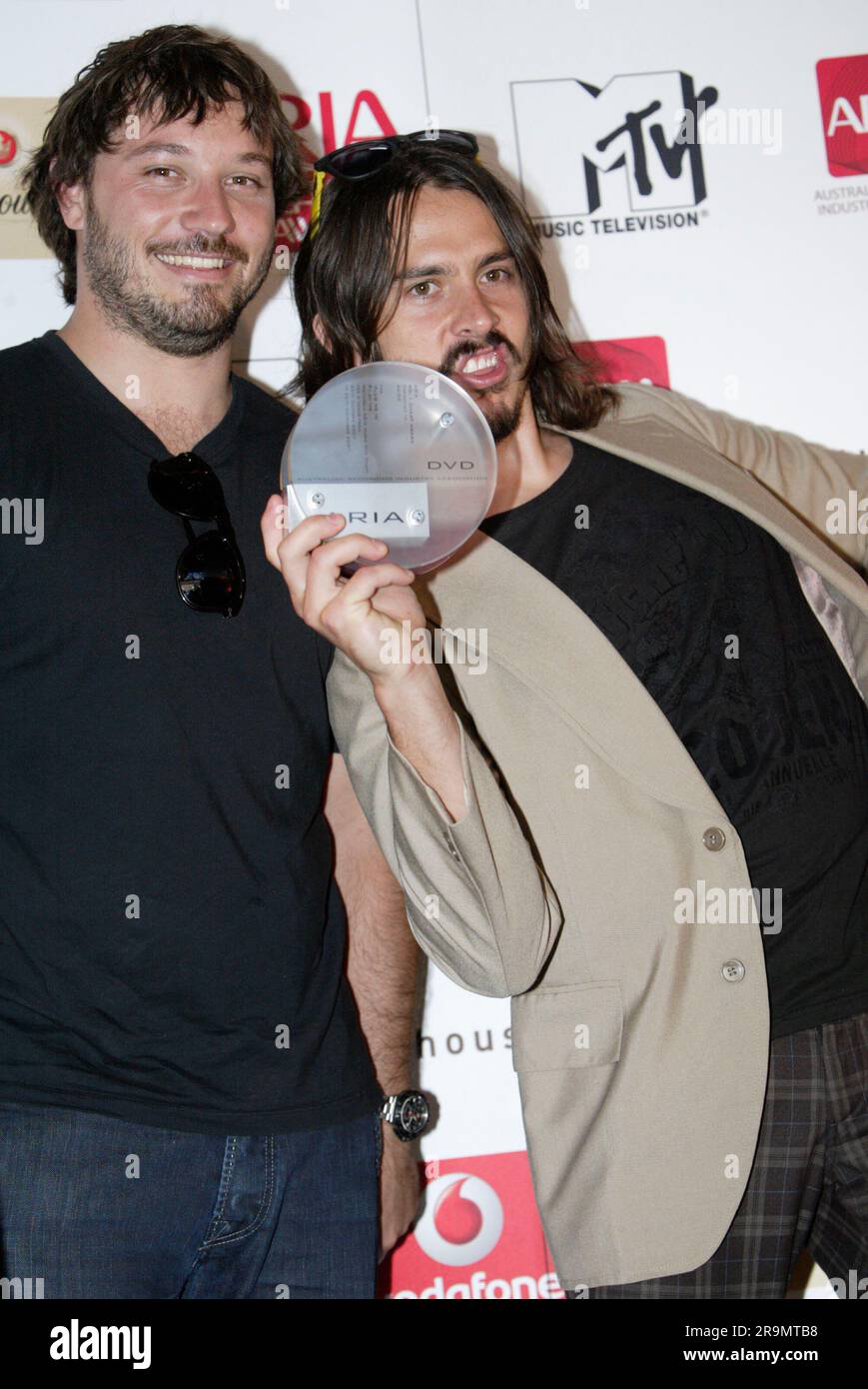 Ben Gillies and Chris Joannou of Silverchair at the 6th annual ARIA ...