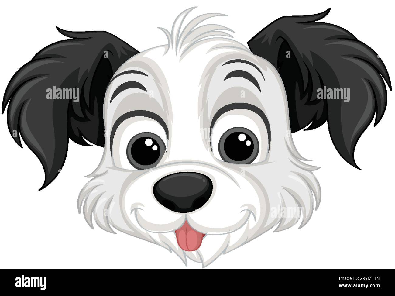 Cute dog face cartoon isolated illustration Stock Vector Image & Art ...