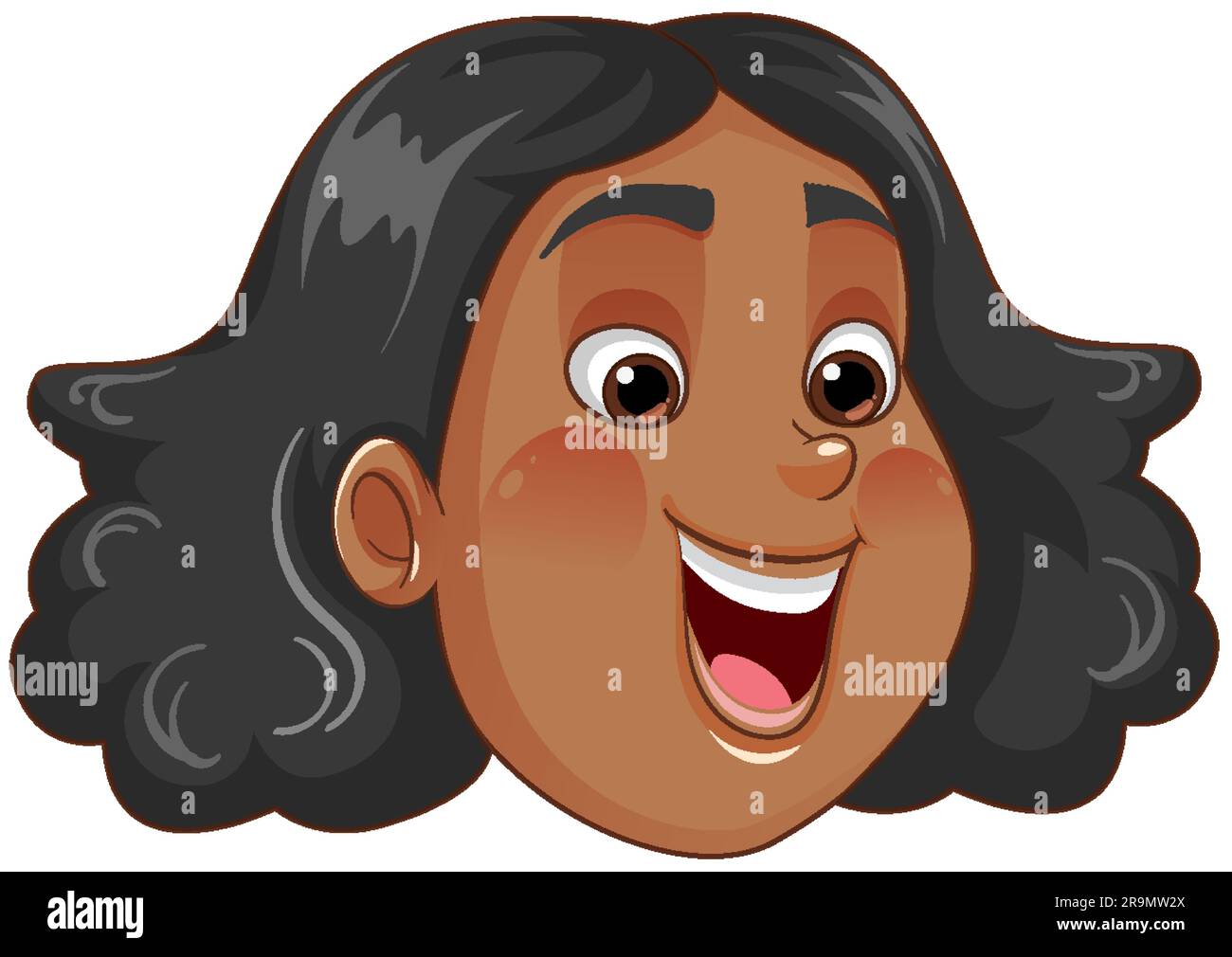 Chubby Woman Face Cartoon Character illustration Stock Vector Image ...