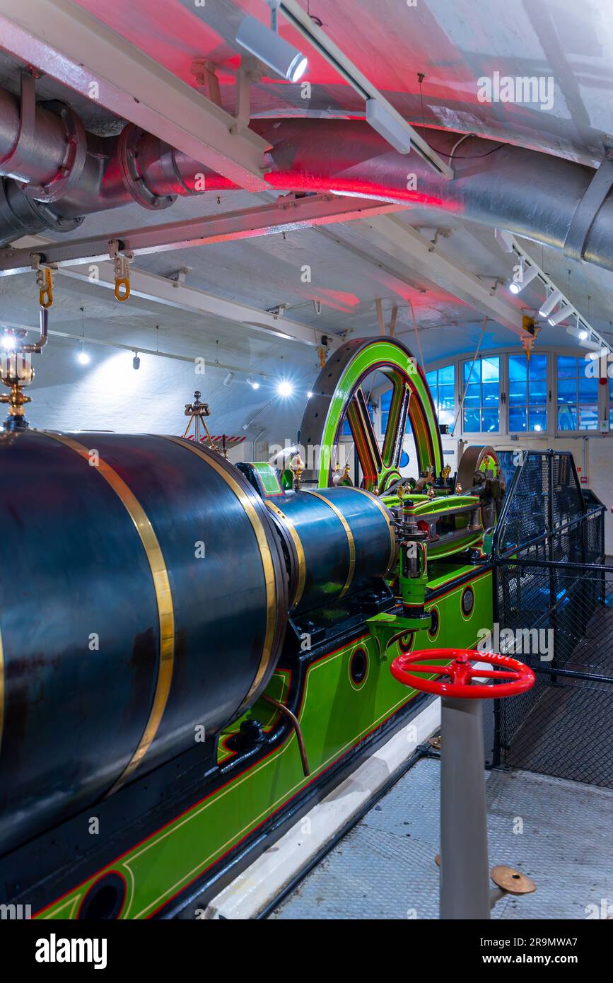 06.24.2023. London, UK. Engine room visitor center of Tower bridge ...