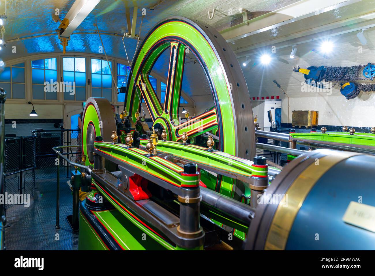 06.24.2023. London, UK. Engine room visitor center of Tower bridge ...