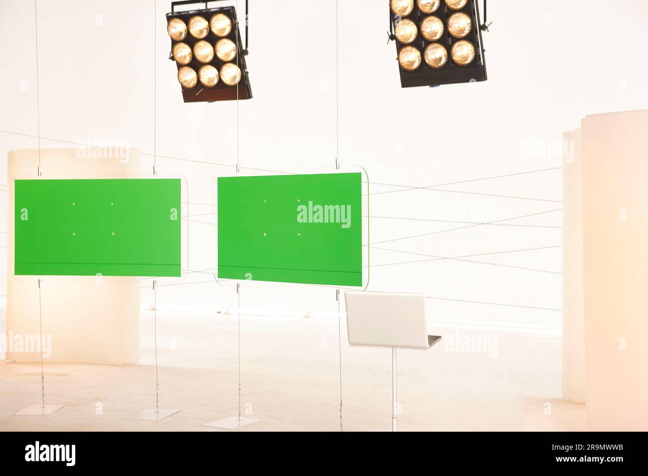 Shooting location set. Television industry, commercial advertising ...