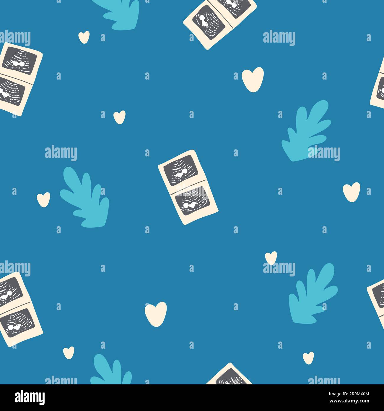 Realistic Detailed Pregnancy Seamless Pattern Background Positive ...