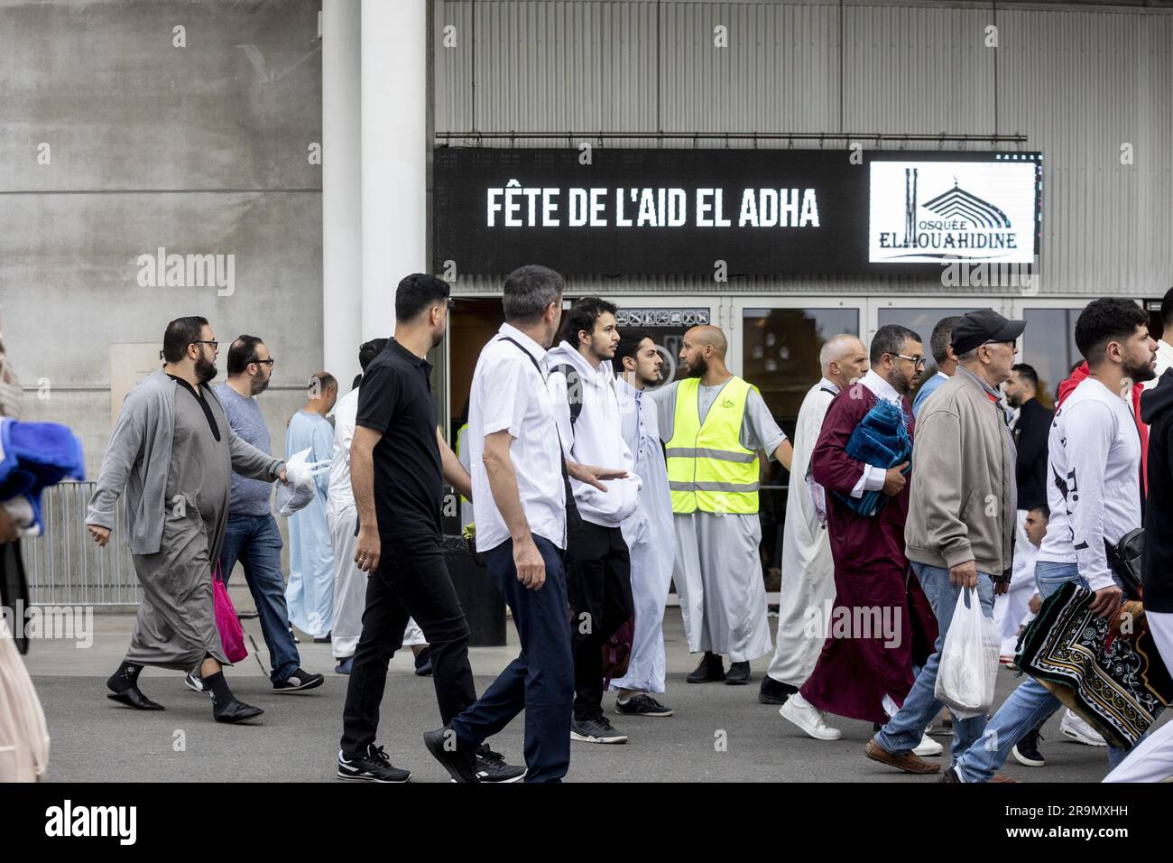 Brussels, Belgium. 28th June, 2023. Muslims gather for celebrations on ...