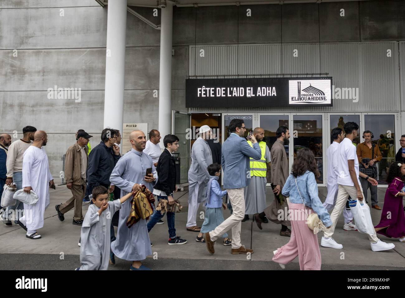 Brussels, Belgium. 28th June, 2023. Muslims gather for celebrations on ...