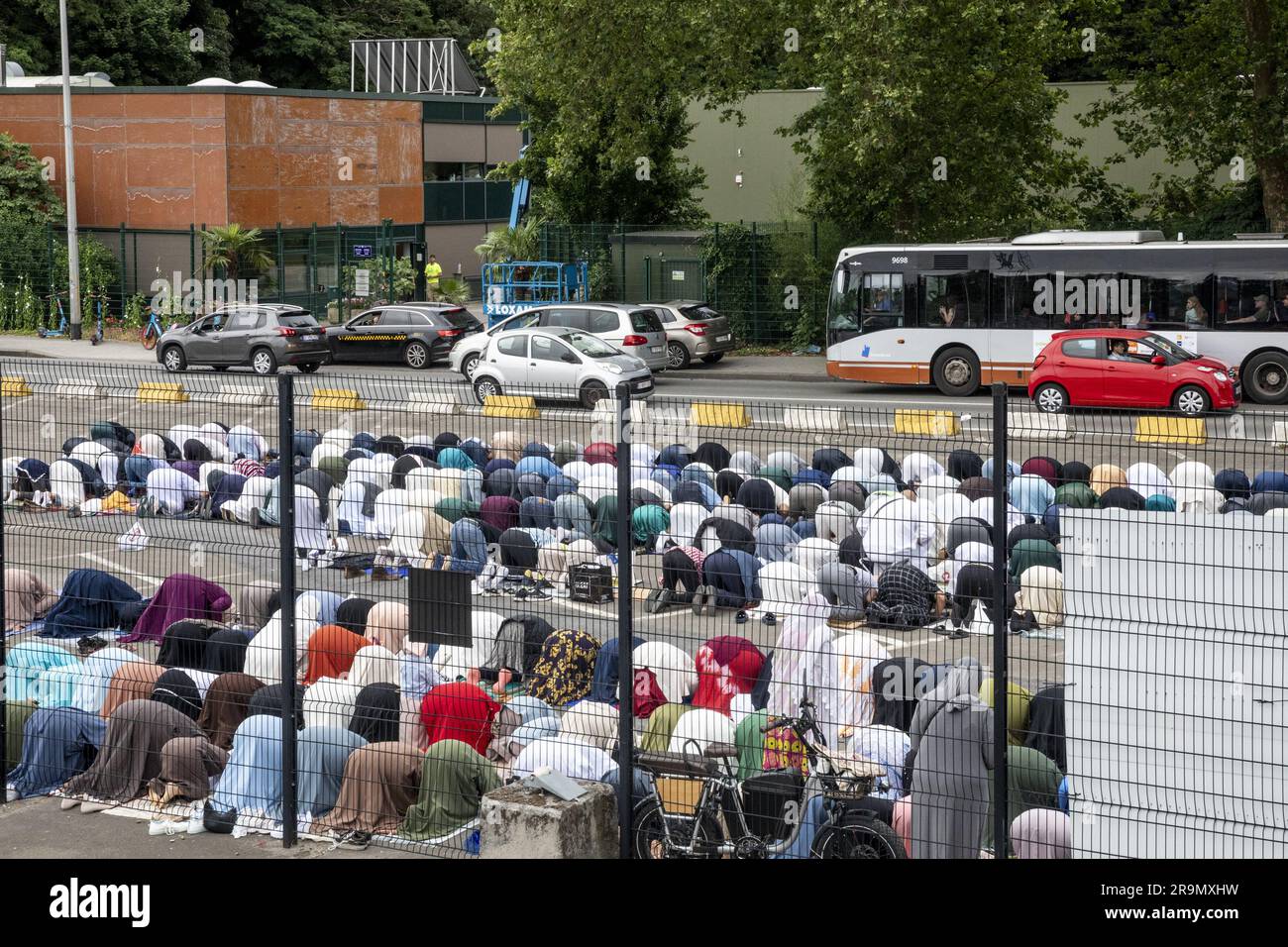 Brussels, Belgium. 28th June, 2023. Muslims gather for celebrations on ...