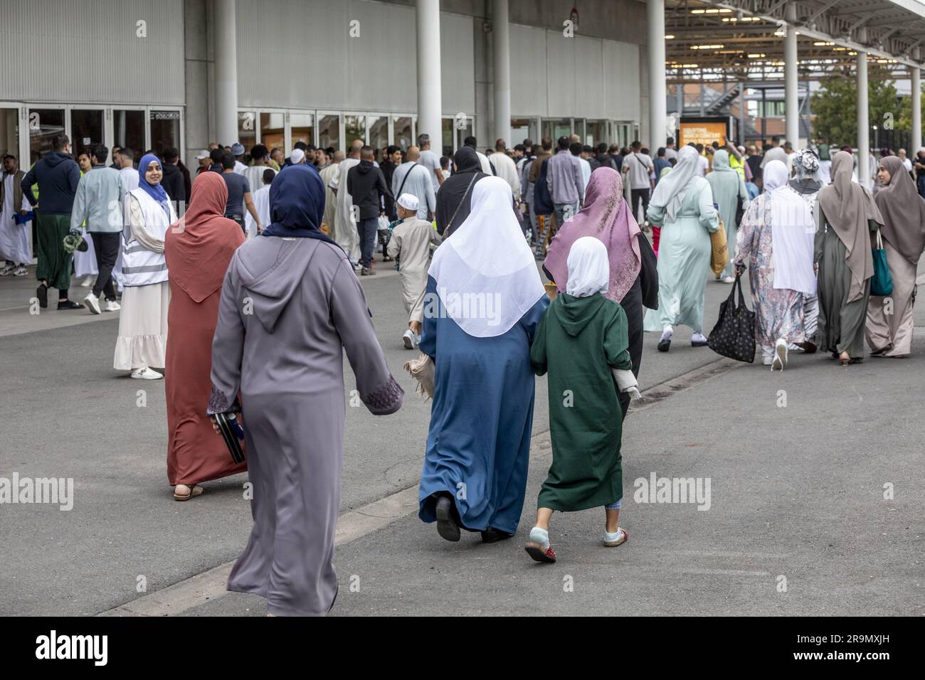 Brussels, Belgium. 28th June, 2023. Muslims gather for celebrations on ...