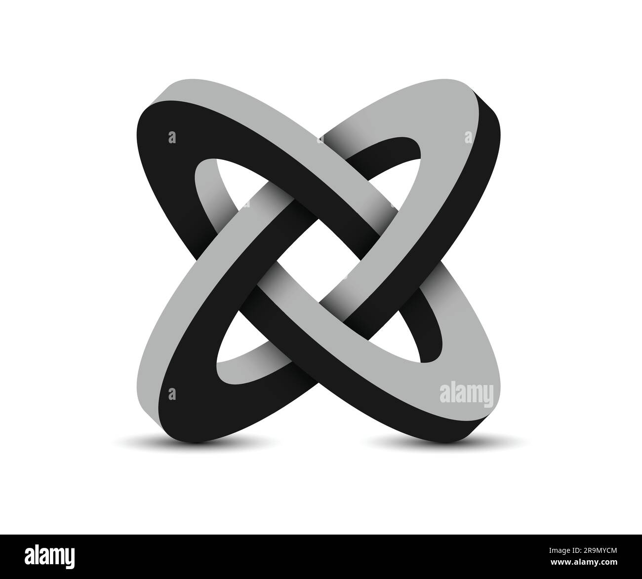 Impossible Two Circles logo design vector template Stock Vector Image ...