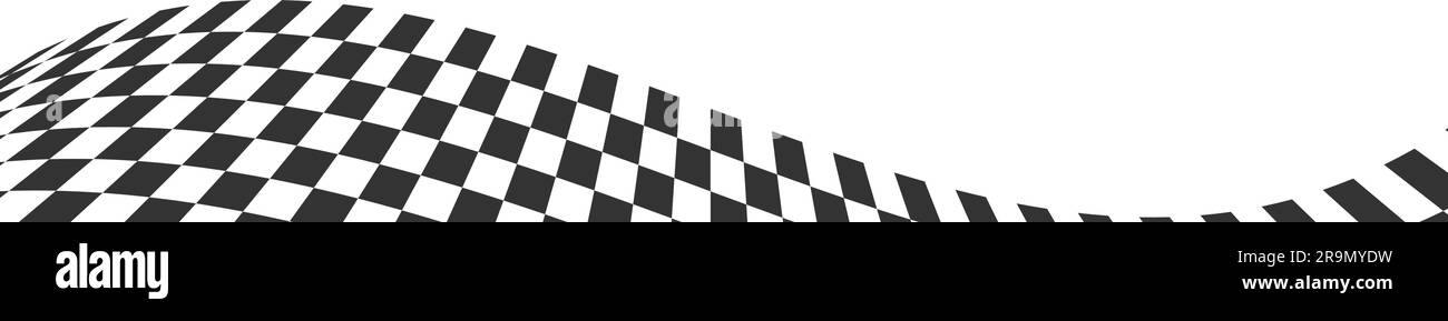 Waving race flag or chessboard horizontal background. Motocross, rally ...
