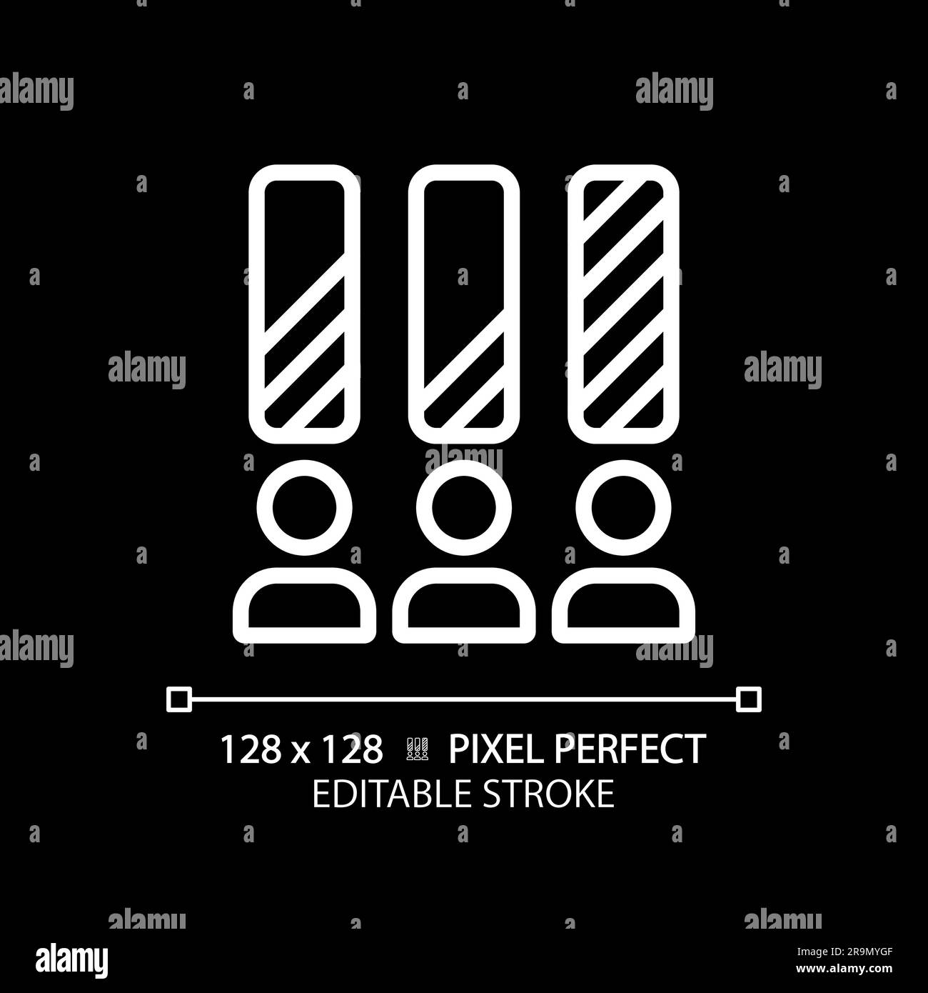 Editable pixel perfect thin line candidate ranking icon Stock Vector ...