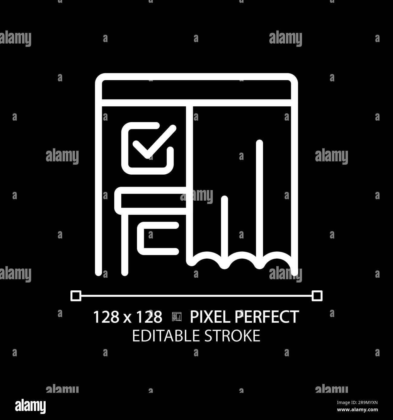 Editable pixel perfect white linear voting booth icon Stock Vector ... Editable pixel perfect white linear voting booth icon Stock Vector ...