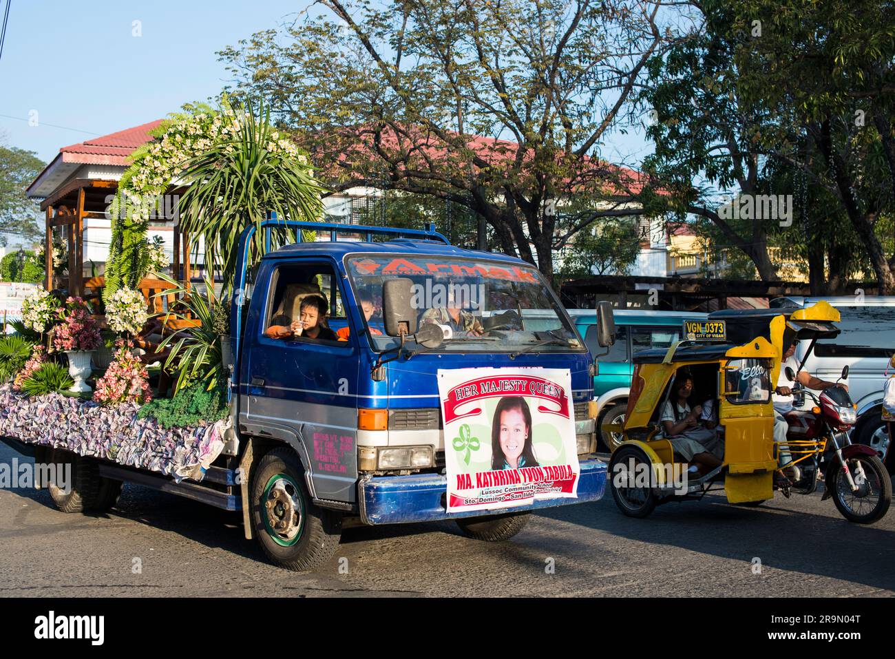 Fiesta street parade, Vegan, Philippines Stock Photo - Alamy