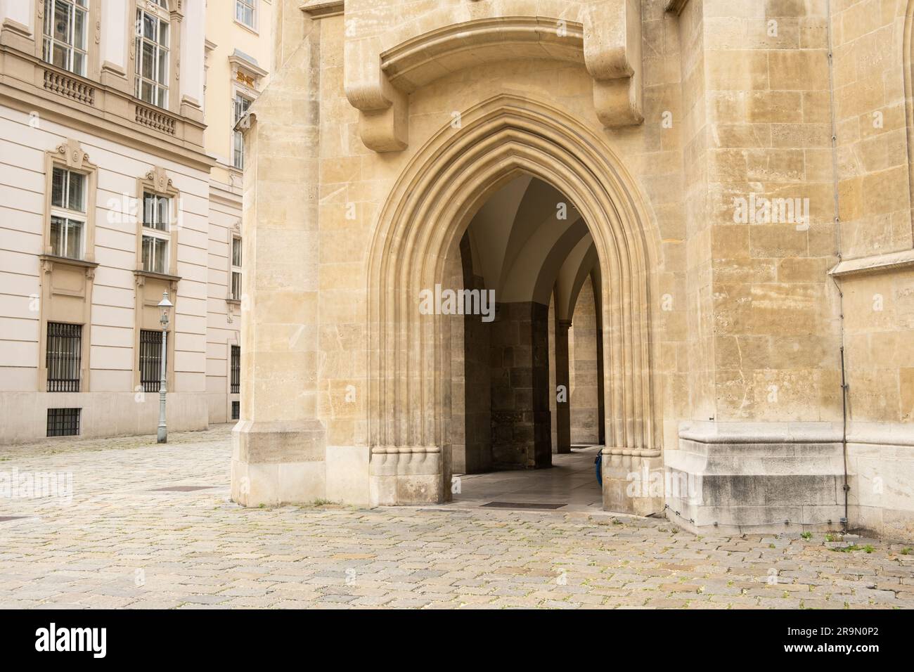 The architecture of Vienna is ancient arches and streets Stock Photo ...