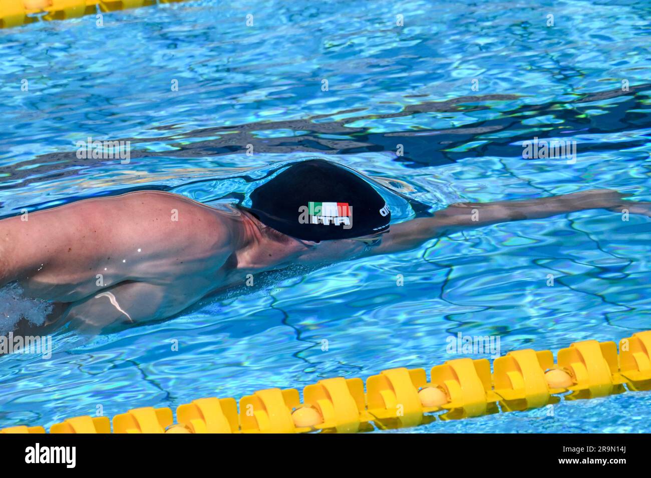 Alessandro Miressi of Italy competes in the 100m Freestyle Men Heats ...