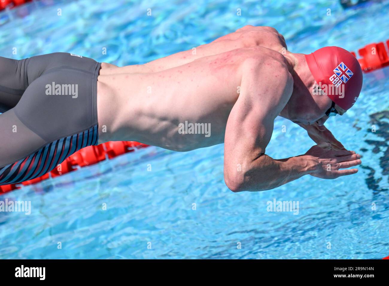 Duncan W Scott of Great Britain competes in the 100m Freestyle Men ...