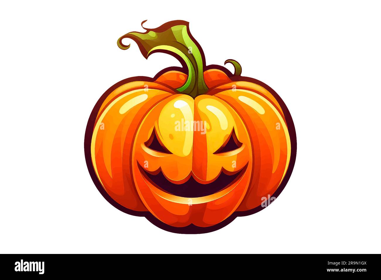 Autumn border pumpkins in Cut Out Stock Images & Pictures - Alamy