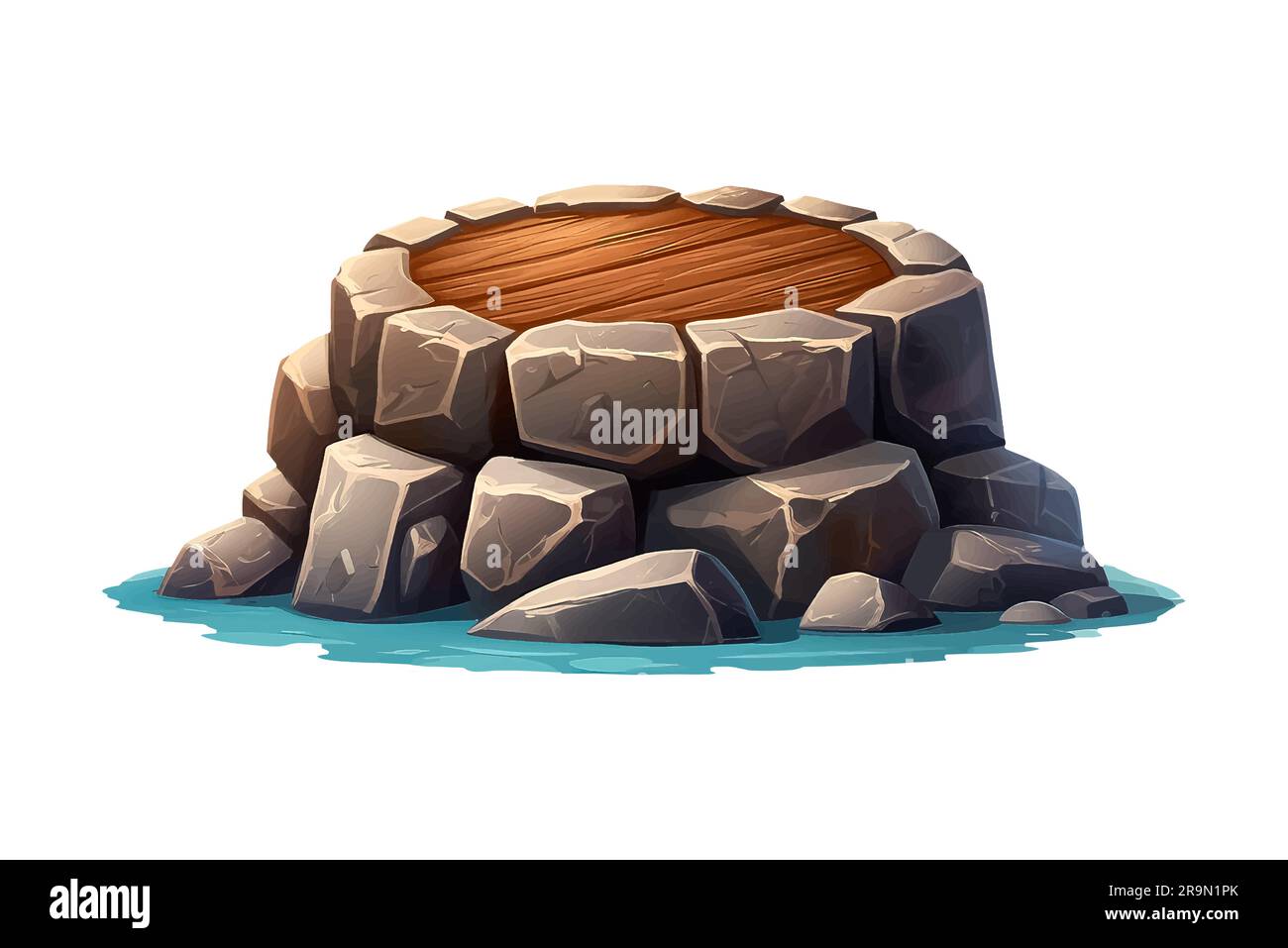 Mockup empty stone podium Stock Vector Images - Alamy