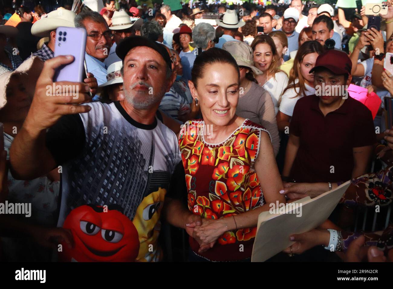 Non Exclusive: June 27, 2023 in Cuautla, Mexico: The pre-Candidate for ...