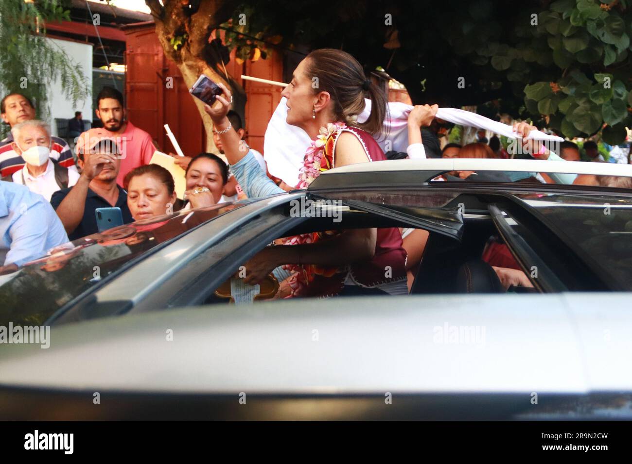 Non Exclusive: June 27, 2023 in Cuautla, Mexico: The pre-Candidate for ...