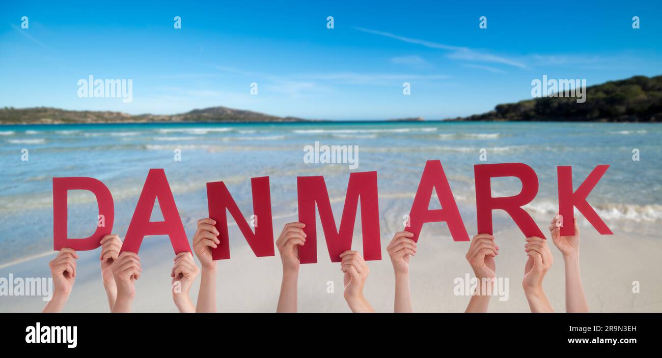 People Or Persons Hands Building Danish Word Danmark Means Denmark ...