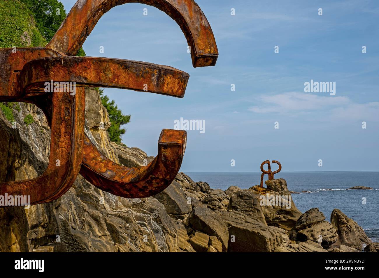 The el Peine del Viento sculpture by Chillida, in San Sebastian, the ...