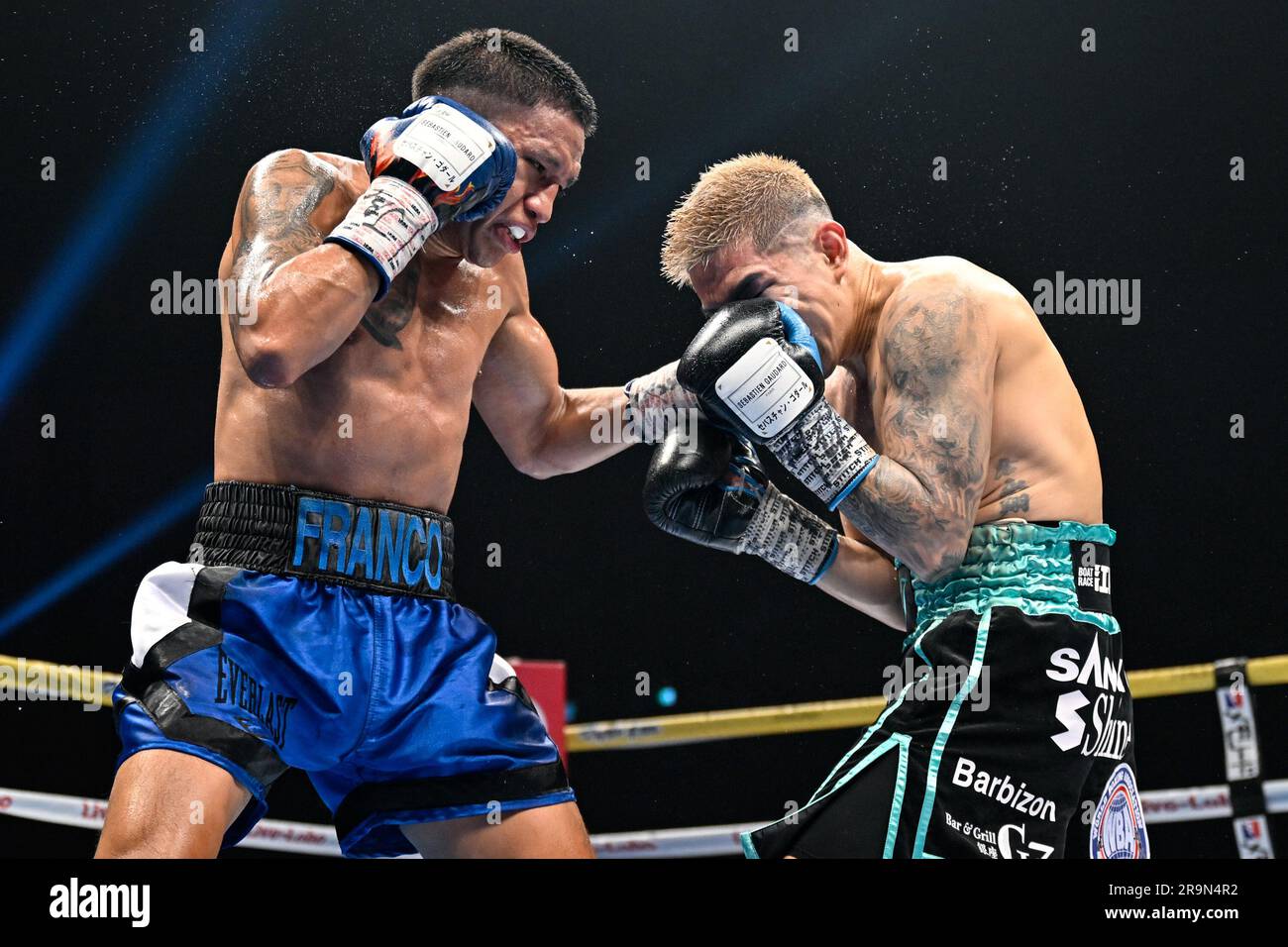 Tokyo, Japan. 24th June, 2023. United States' Joshua Franco (blue ...