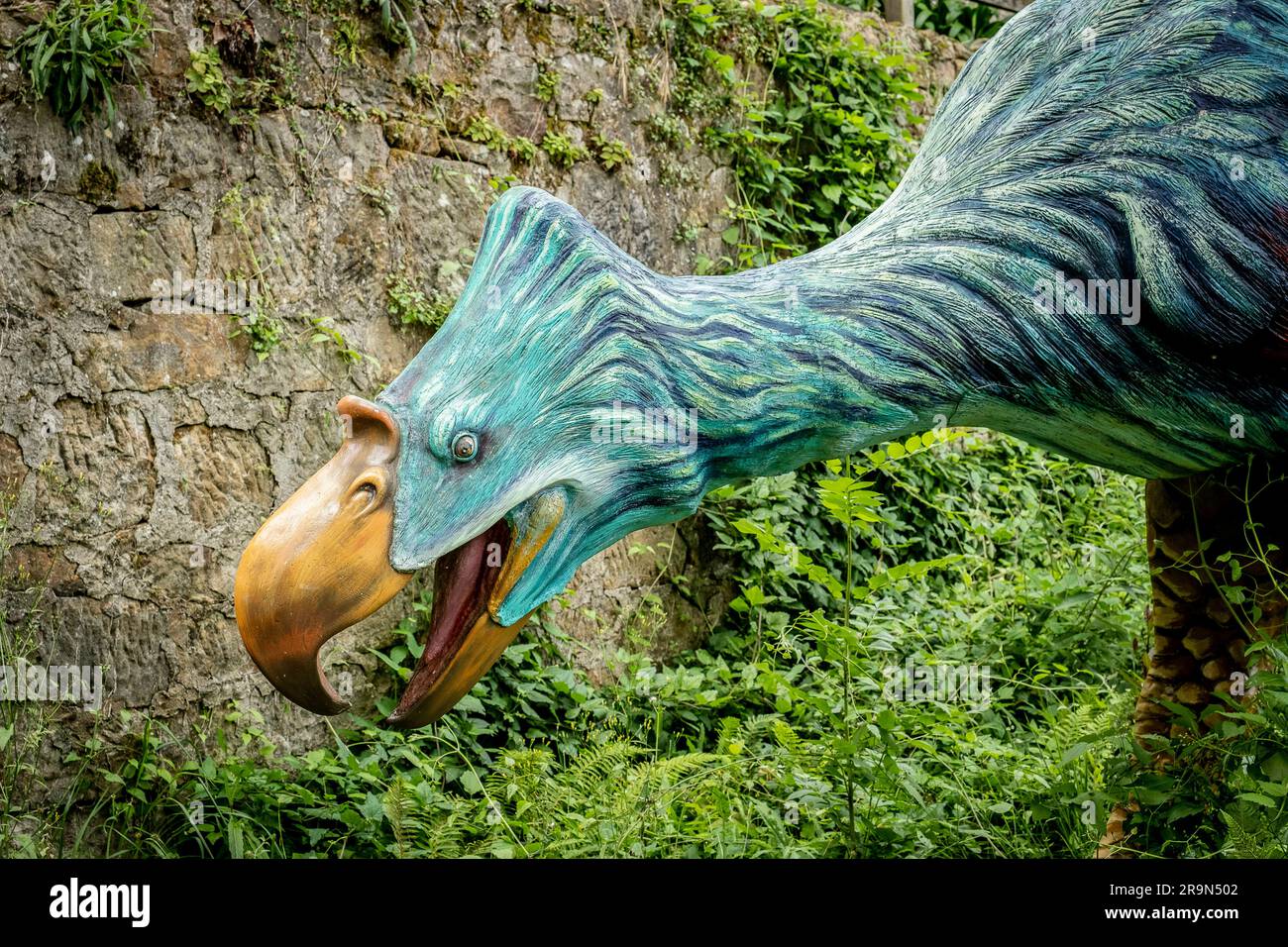 Karpin Fauna. Reproduction of a life-size gastornis in the area of the ...