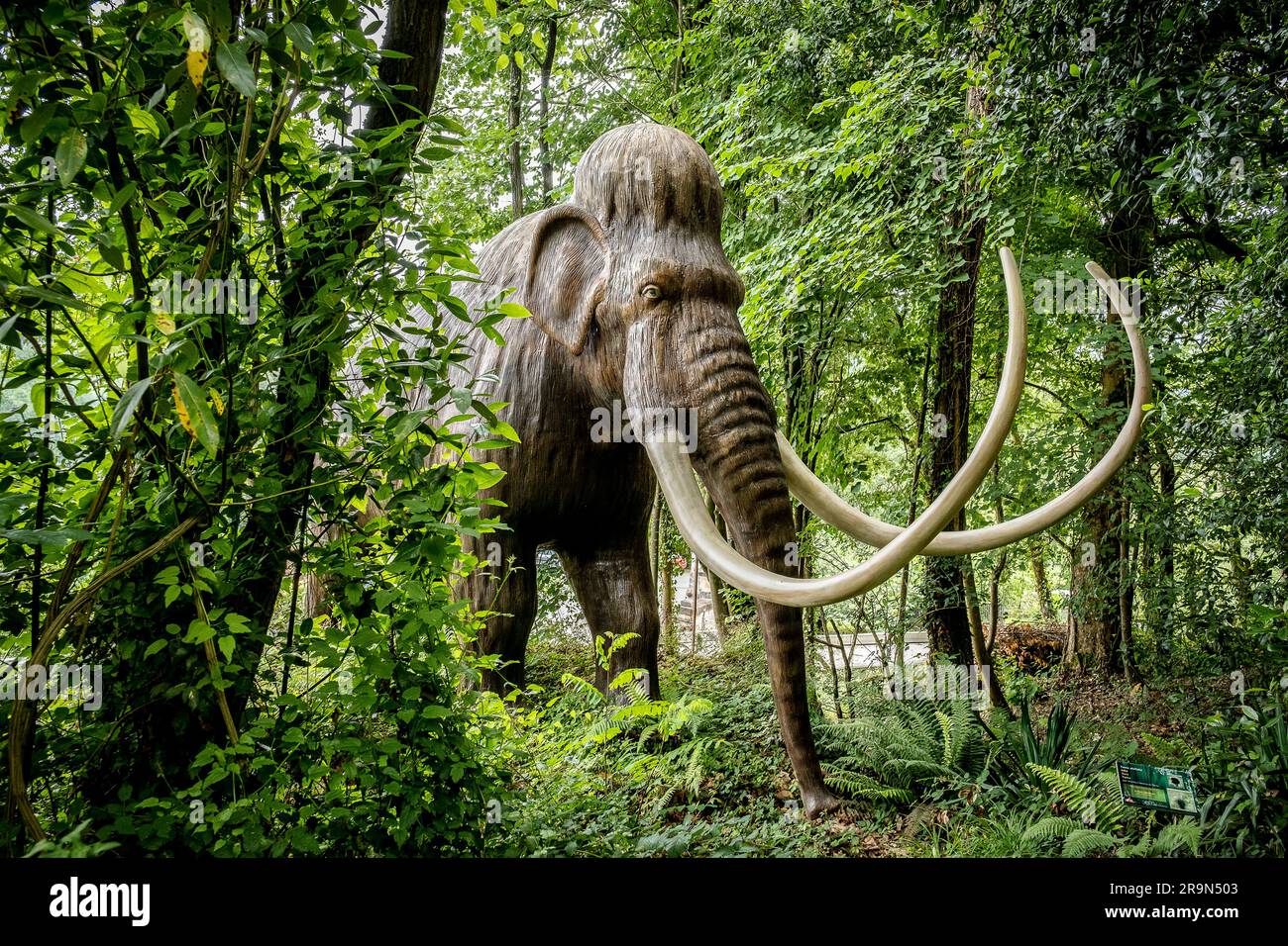 Karpin Fauna. Reproduction of a mammoth life-size in the area of the ...