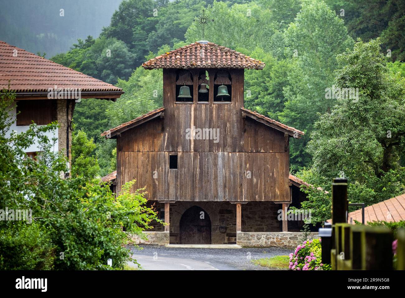 Church of San Miguel in Artea, Biscay, Basque Country, Spain Stock ...