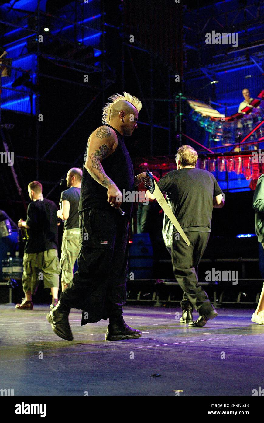 The Lost and Found Orchestra, of the UK’s Stomp Company, perform at ...