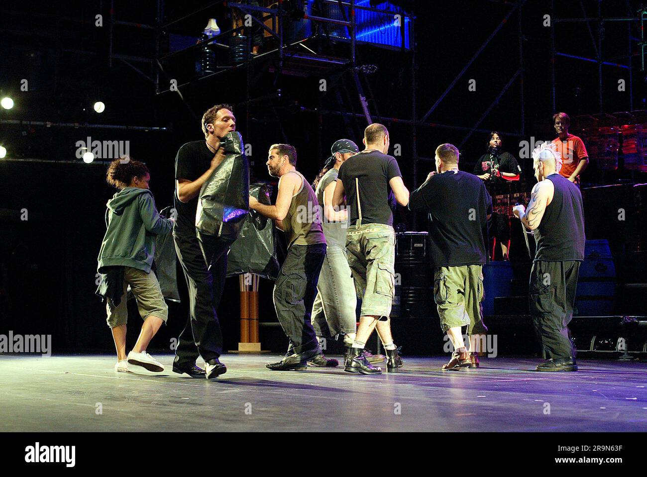 The Lost and Found Orchestra, of the UK’s Stomp Company, perform at ...