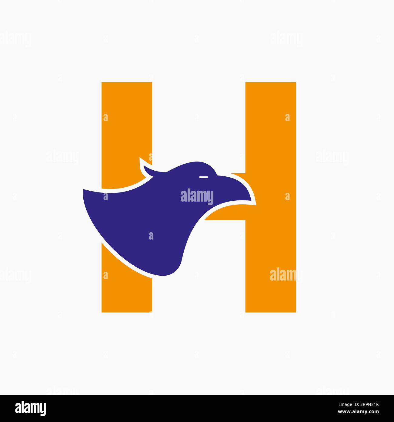 Letter H Eagle Logo Design. Transportation Symbol Vector Template Stock ...